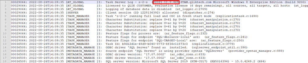 How to analyze a Qlik Replicate log