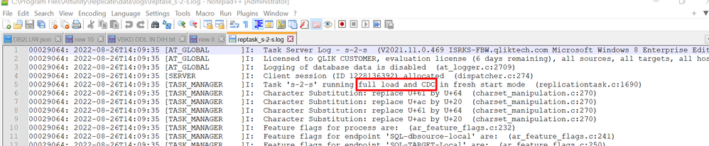 How to analyze a Qlik Replicate log