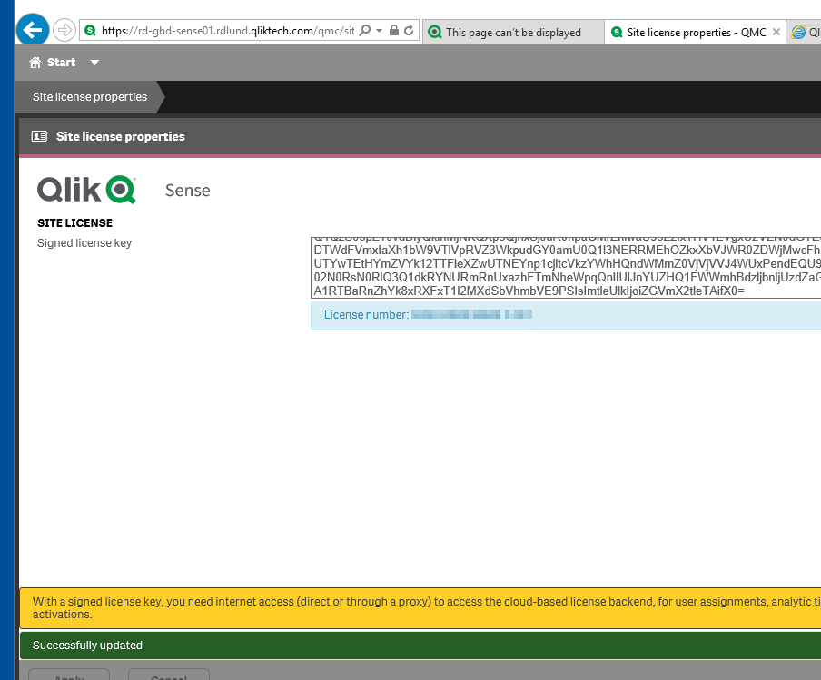 How to activate Qlik Sense, QlikView, and Qlik NPrinting without Internet Access