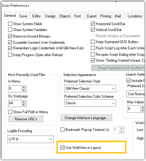 QlikView shows Lost Connection to Server error when opening a local document in WebView mode