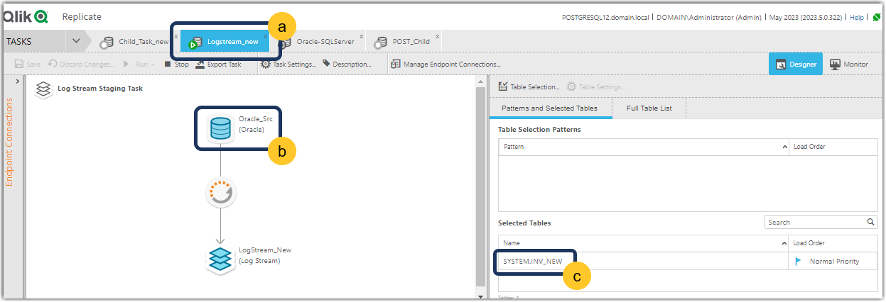 Qlik Replicate: How to convert a Direct Task into a Log Stream Task without reloading