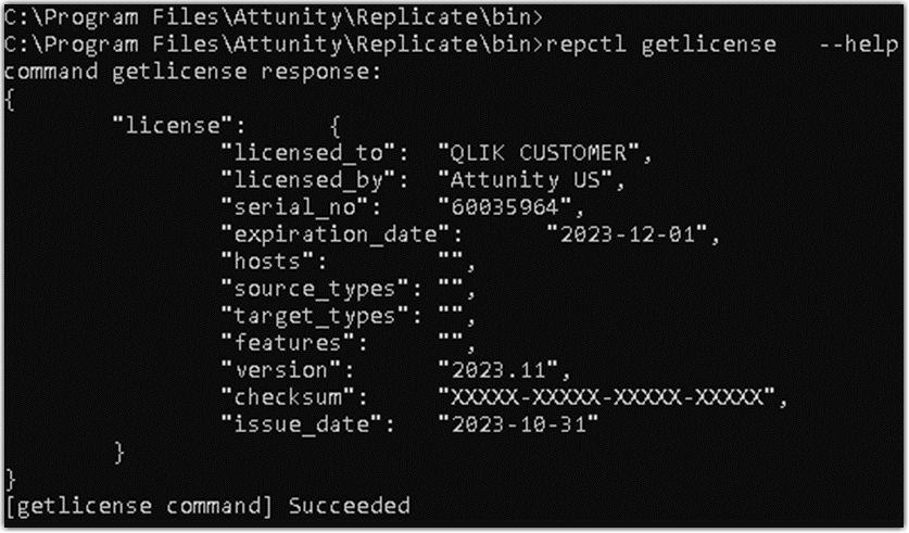 Qlik Replicate: How to register a Qlik Replicate license using RepCtl command
