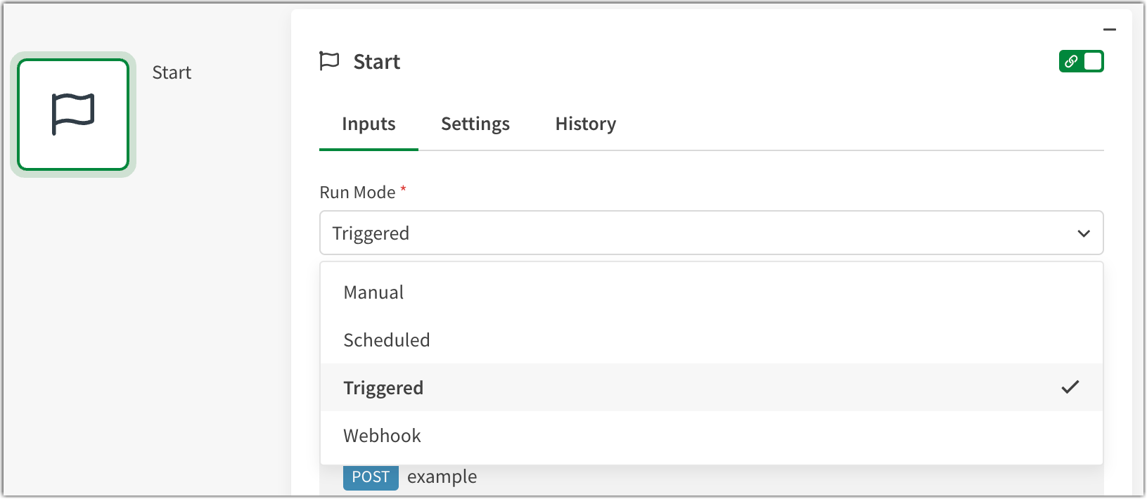 How to run an automation with custom parameters through the Qlik Sense button