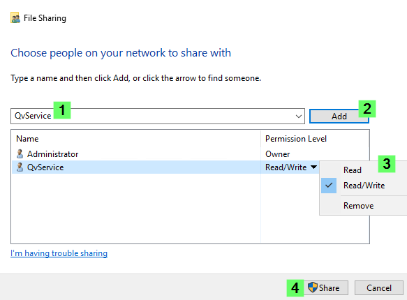 How to change the share path in Qlik Sense (Service Cluster)