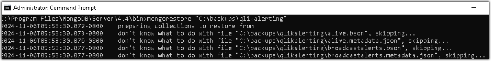 How to take Backup and Restore Qlik Alerting MongoDB Database