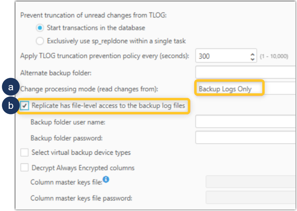 Qlik Replicate: Failed to decompress the backup file 'UncomprsTemp_ .bak' (at offset xx ...