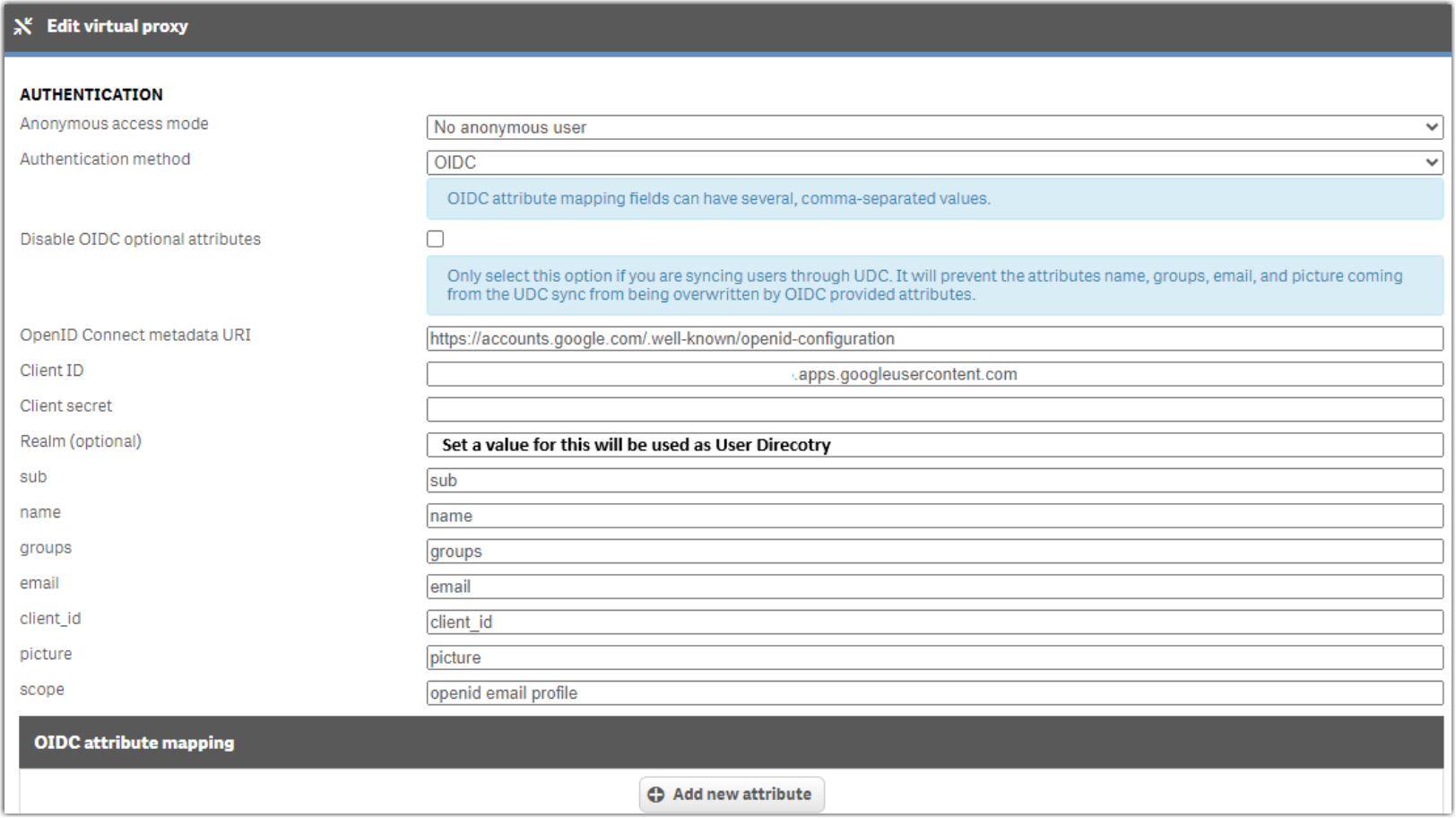 How to configure OIDC with Google Workspace on Qlik Sense Enterprise on Windows