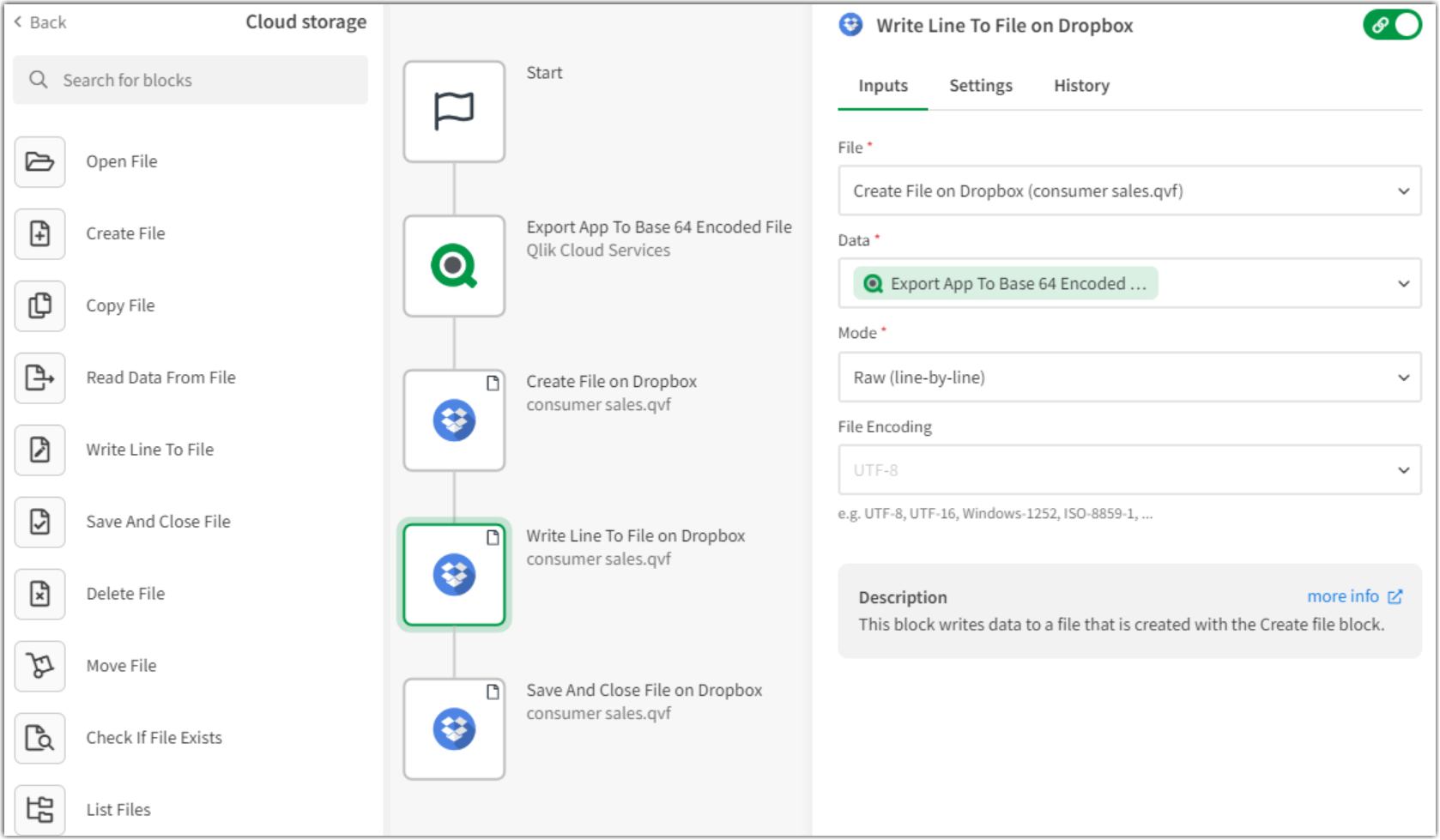 How to import a Qlik Sense app with an automation