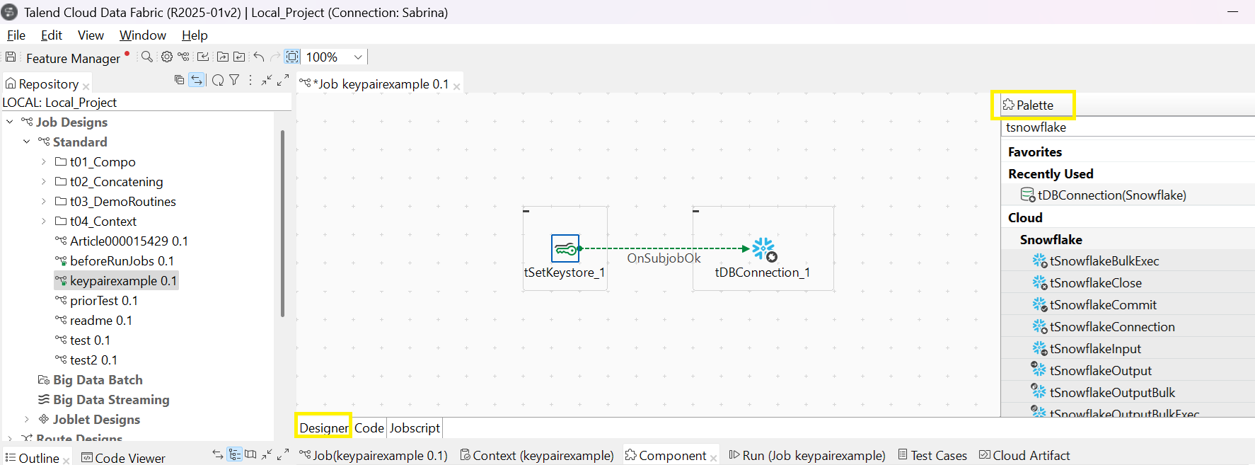 Qlik Talend Product: How to set up Key Pair Authentication for Snowflake in Talend Studio