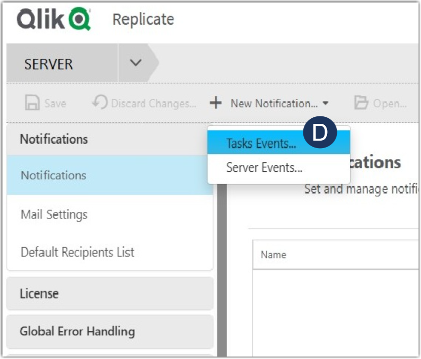 Qlik Replicate: How to add notification rule that will be triggered when task faces latency