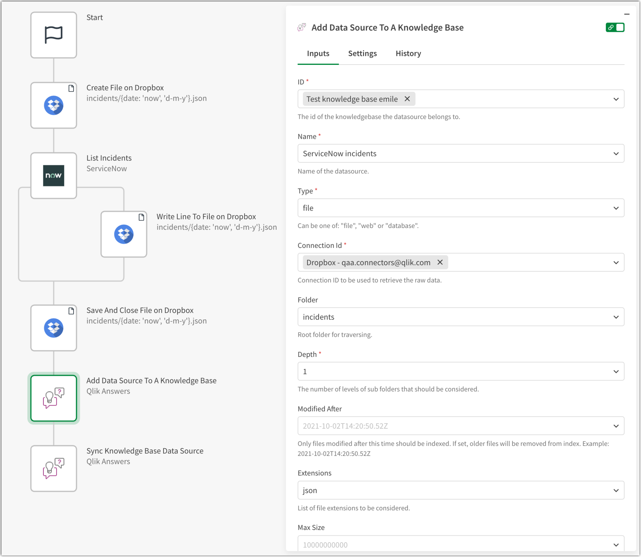 How to get started with the Qlik Answers connector in Qlik Automate