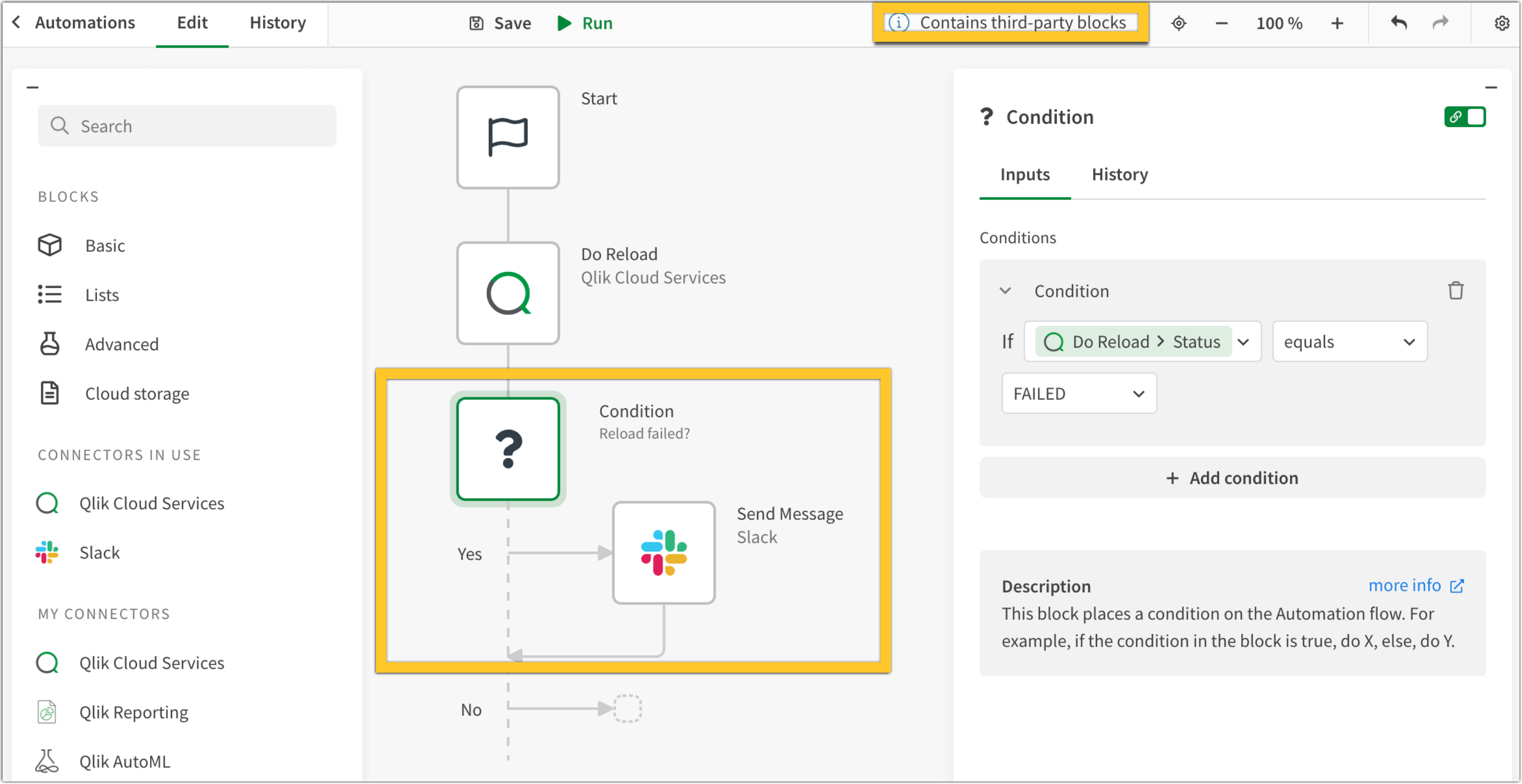 Packaging shift to third-party runs for Qlik Automate
