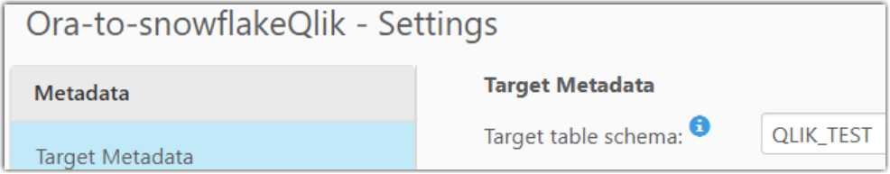 Qlik Replicate and Snowflake Target Endpoint: Schema Name for Object Identifiers