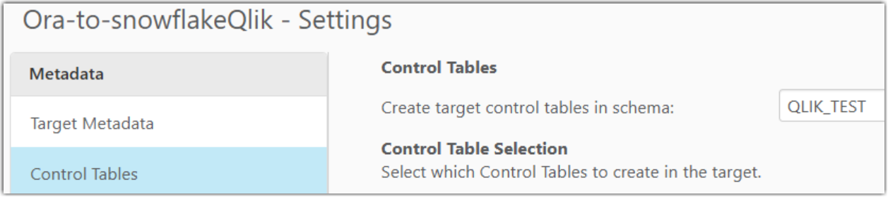 Qlik Replicate and Snowflake Target Endpoint: Schema Name for Object Identifiers