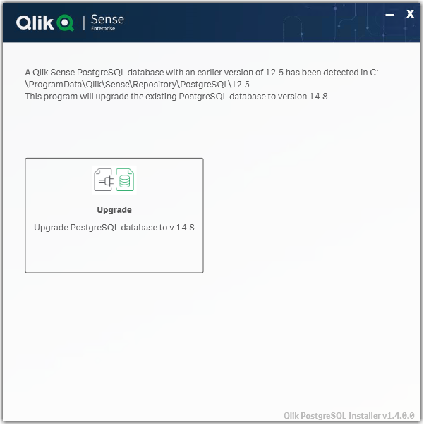 Upgrading and unbundling the Qlik Sense Repository Database using the ...